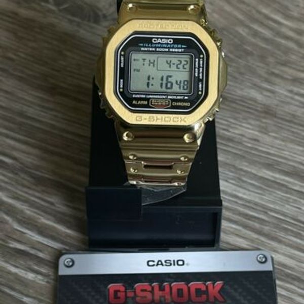 Casio G-Shock Full Metal GMWB5000 Gold (Case) With DW-5600E Module ...