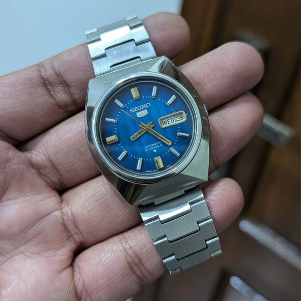 Vintage Seiko 5 Automatic 6319-7000 Blue Dial Wrist Watch for Men's ...