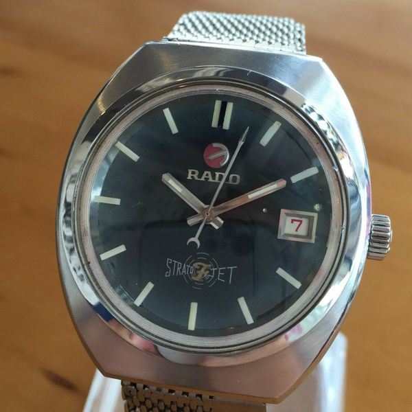 Vintage 1960s Rado Stratojet F Strato Jet Mens Automatic Watch ...