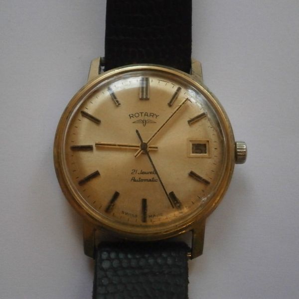 Vintage gents wristwatch ROTARY automatic watch spares or repair AS ...