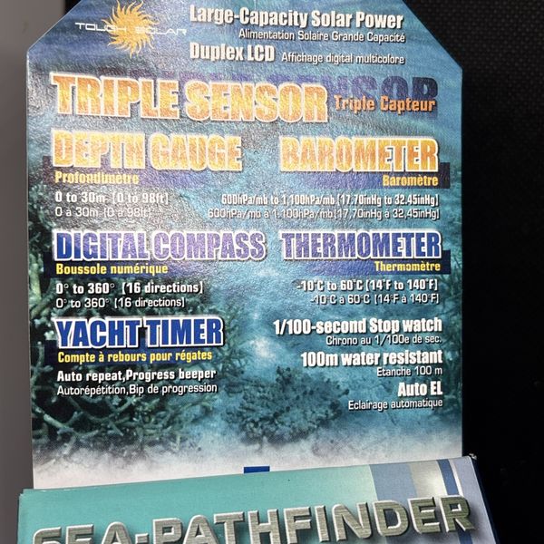 NEW In Box Casio Sea Pathfinder SPF-70T-7VDR Watch Fresh Capacitor ...