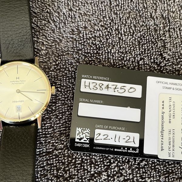 Hamilton Intra-Matic 38mm Gold Plus Additional Strap | WatchCharts ...