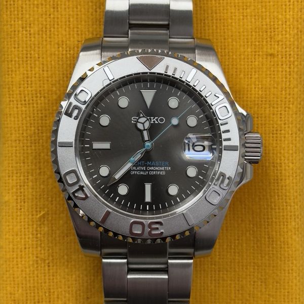 Seiko NH35 Rhodium Dial Yacht Master Mod 40mm | WatchCharts Marketplace