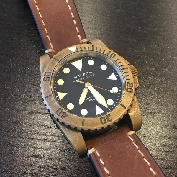[WTS] Helson Shark Diver Brass 42mm, black, extra straps. $300 ...
