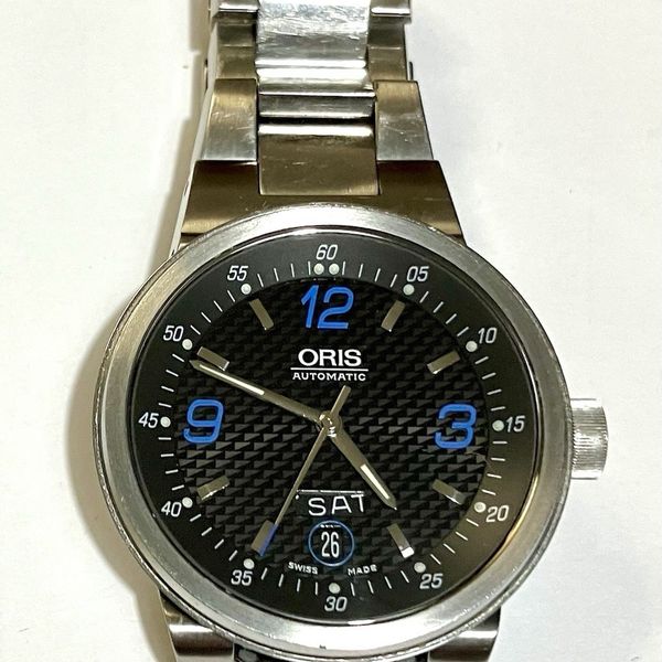 ORIS Automatic Swiss Watch: Williams F1 Team 7560 (Day Date w/Black ...