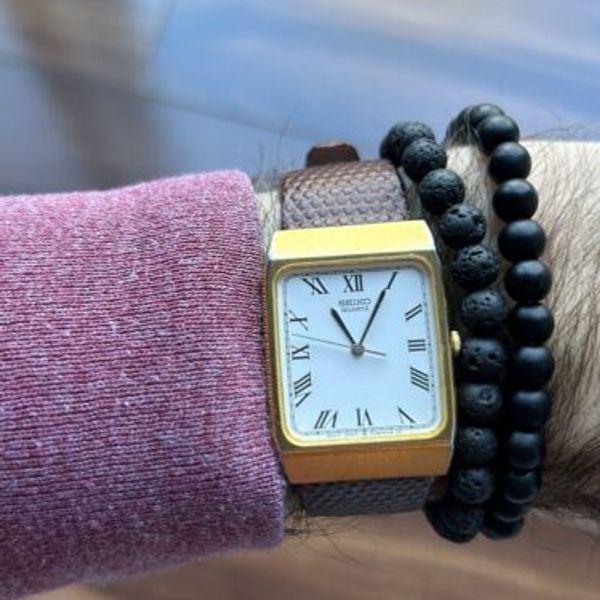 Vintage Seiko Men's Tank 5Y95-5009 Quartz Classic Dress Watch 27mm 1989 ...
