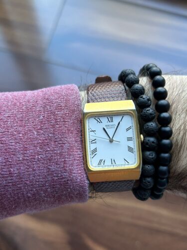 Vintage Seiko Men's Tank 5Y95-5009 Quartz Classic Dress Watch 27mm 1989 ...