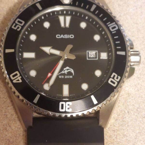 Casio MDV-106 Marlin Watch 44mm Case Black & A Gold Dial Lot Of 2 Must ...