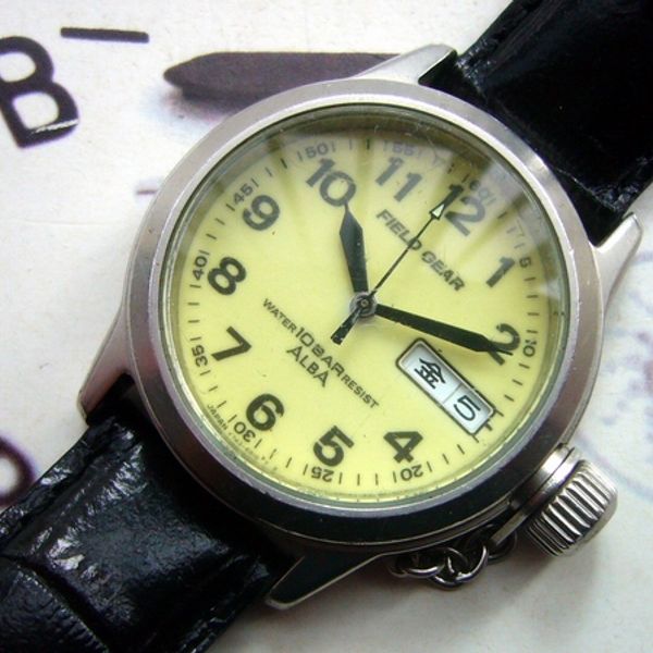 FS:Vintage Seiko Alba Canteen Full Lume Dial Military-style Watch ...