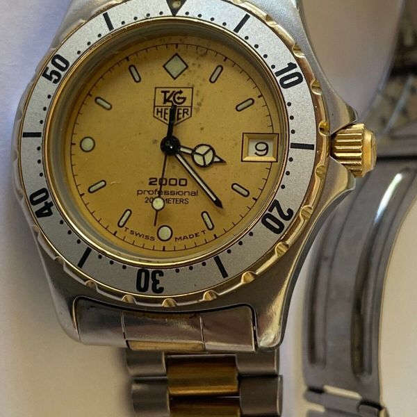 Tag Heuer 2000 series Mid Size Bi-Metal Mens Watch Ref 974.013R ...