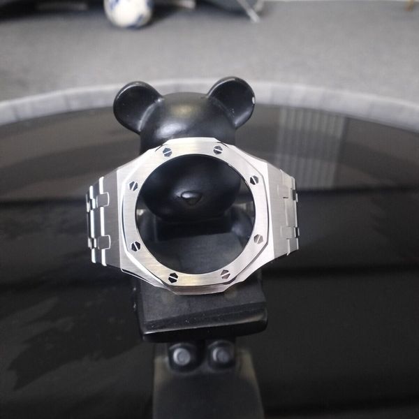 Casio G-Shock GA2100 Custom Casioak Royal Oak AP Mod kit Strap - Silver ...