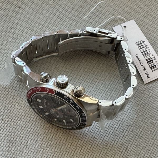 Seiko SSC915 Prospex Speedtimer 41mm Solar Chronograph Black/Red ...