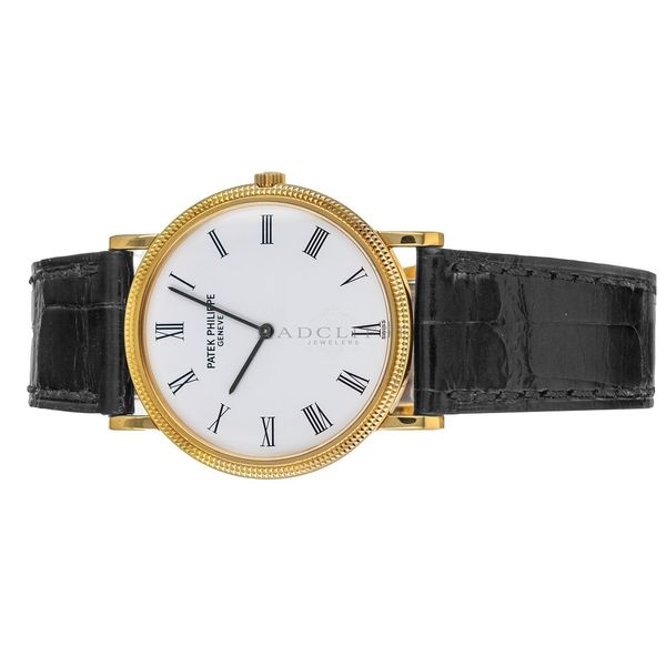 FS- Patek Philippe 3520J Calatrava 33mm Porcelain Dial 18 Karat Yellow ...
