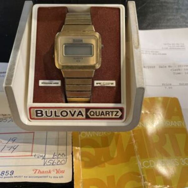 Vintage Bulova LCD Watch,Swiss N7 1977, Not Working For Parts- No ...
