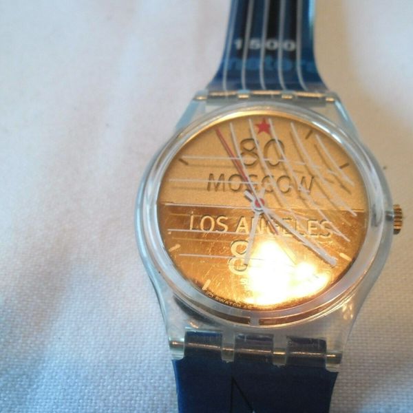 VINTAGE SEBASTIAN COE SWATCH WATCH SWISS - 80 MOSCOW - LOS ANGELES 84 ...