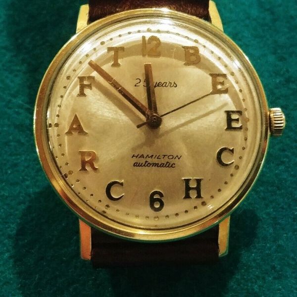14k Gold Mens Hamilton Automatic Presentation Watch Beechcraft Running ...