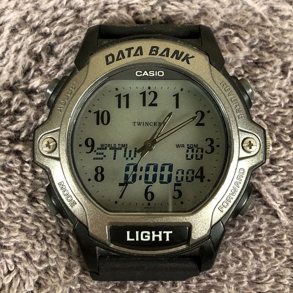 VTG Casio Databank Men ABX-23 Multifunction Quartz Analog Digital Watch ...