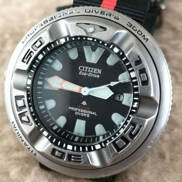 CITIZEN ECOZILLA PROFESSIONAL DIVERS 300m TITANIUM B873-S015812 48mm ...