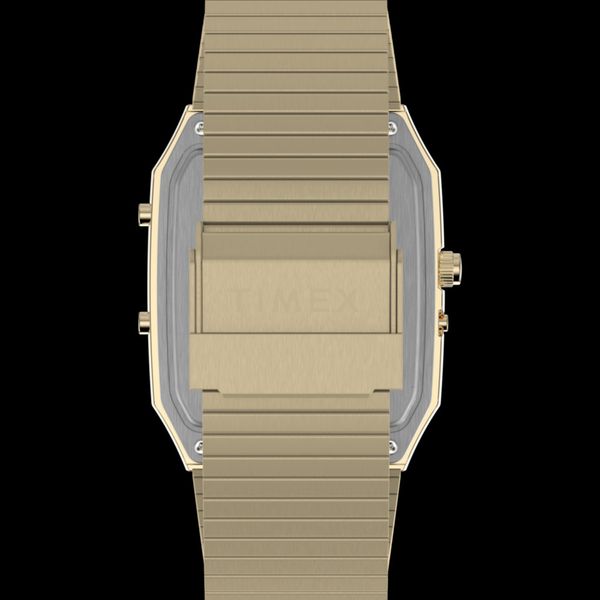 Timex Gold Mens Analogue-Digital Watch Q Timex Reissue TW2Y06000 ...