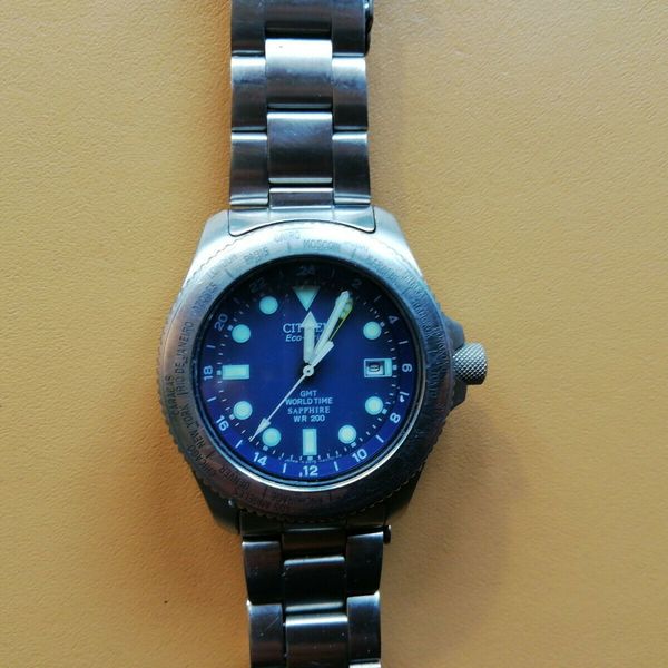 Citizen Promaster Eco Drive GMT Worldtime Sapphire WR 200 | WatchCharts ...