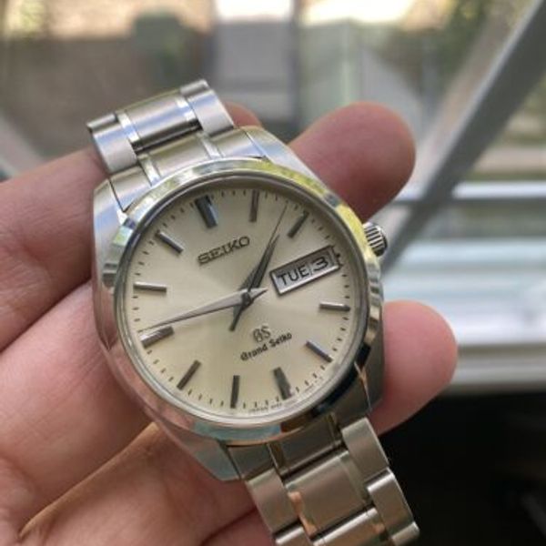 SEIKO Grand Seiko SBGT035 9F83 Silver Dial Quartz Men's Watch with ...