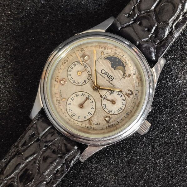 Vintage 90s Oris Complication Moonphase Watch | WatchCharts Marketplace