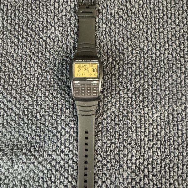 Casio DBC32-1A, 25 Page "Databank" Resin Watch, 10 Year Battery ...