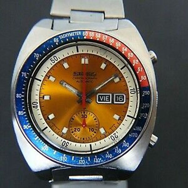 VTGE RARE TROPICAL DIAL SEIKO POGUE 6139 6002 CHRONOGRAPH. MINT. 1970 ...