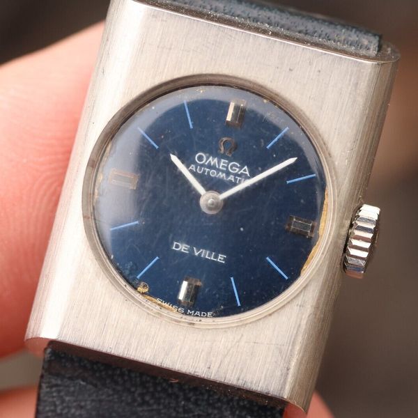 1970 Vintage Omega DeVille Automatic ref. 551.048 Steel Blue Dial De ...