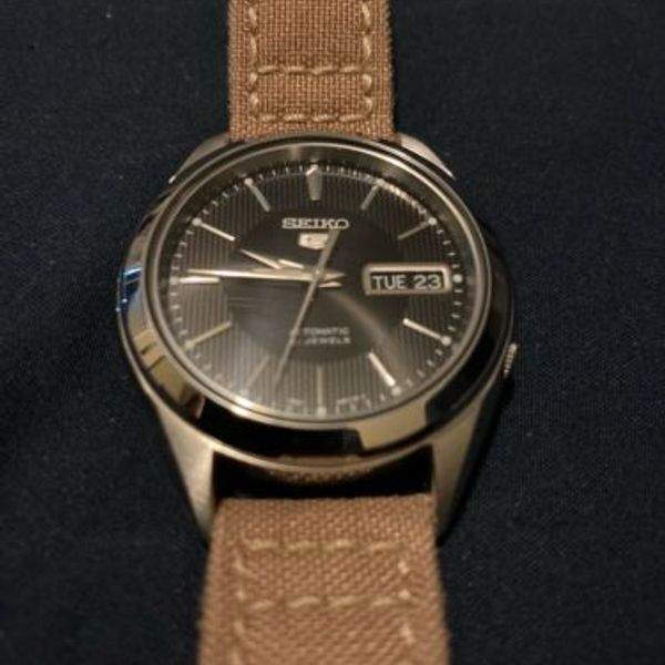 SEIKO 5 SNKL23 SNKL23K1 With Leather And Stainless Steel Band ...