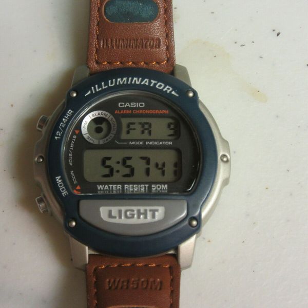 CASIO ILLUMINATOR WR 50M ALARM CHRONO W-89H WATCH 1536 MODULE W-89H ...