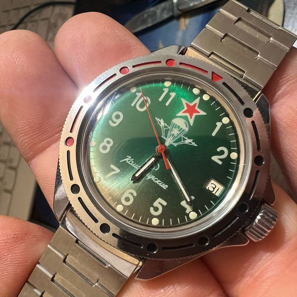 Vostok Komandirskie Mechanical Russian Airforce Military MEN Watch 17 ...