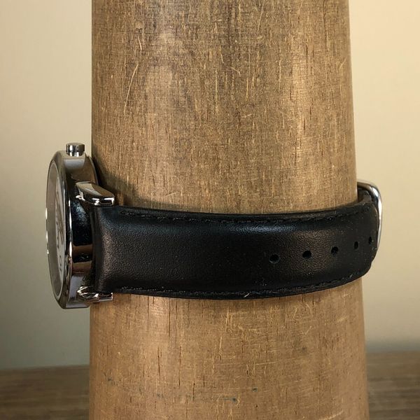 Timex Men T2H281 Easy Reader White Dial Date Black Leather Quartz ...