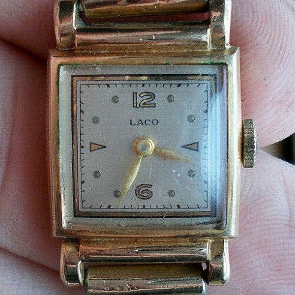 Vintage ~ LACO ~ Women's WRISTWATCH ~ Gold Plate ~ 17 Jewel ...
