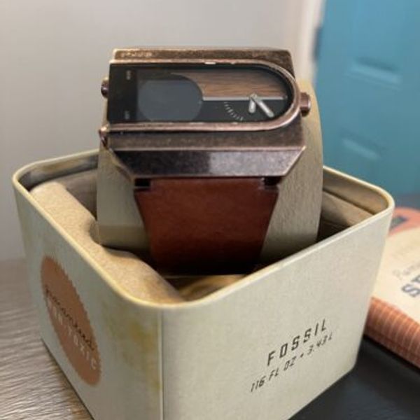 Fossil JR-9309 Leather Strap Analog & Digital Wrist Watch for Men ...