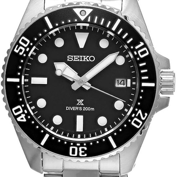 SEIKO Prospex 41 MM Black Dial Solar Dive Men's Watch SNE597 ...