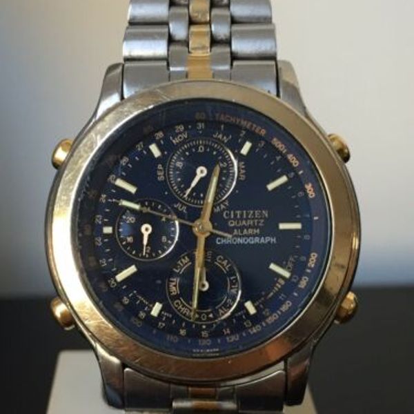 A Rare Vintage Citizen Quartz Chronograph Alarm Watch 6850-G80345 ...