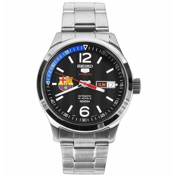 SEIKO 5 Sports SRP301K1 FCB Barcelona Football Automatic Watch Steel FC ...