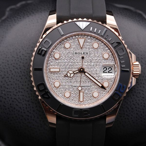 FSOT: Rolex Yacht Master 37 - 268655 - Pave Diamond - Rose Gold - 37mm ...