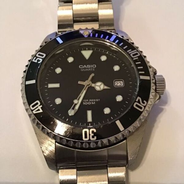 CASIO MTD-1010 (Module 1346) Quartz Sub Style 100M Divers Watch ...