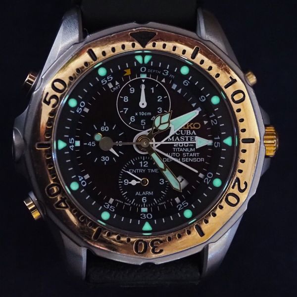 SEIKO Scuba Master 7K52-6A00 200m Titanium Depth Sensor ref. C023 ...