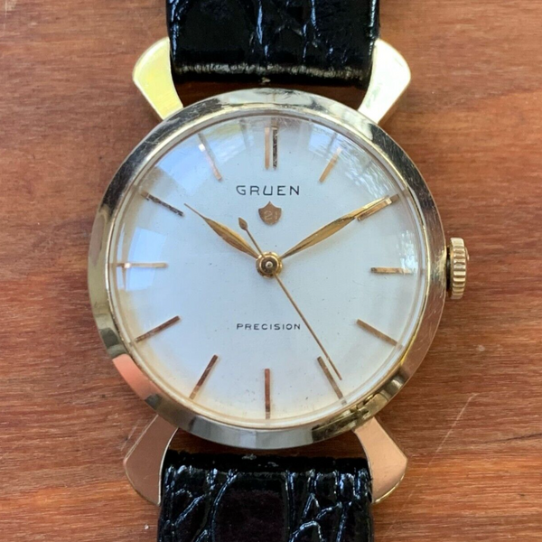 Nice 1950s Gruen "21" Precision Vintage Watch Flared Lugs, Center ...