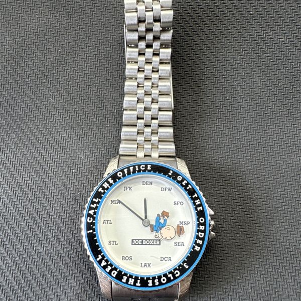 Rare Vintage Timex Joe Boxer Traveling Salesman Watch 1995 Runs ...