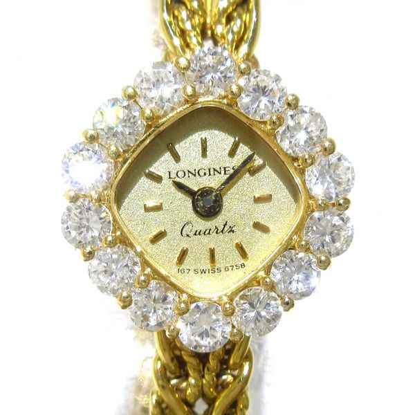 [New] [Used] LONGINES Watches Solid Gold / Diamond Bezel Gold ...