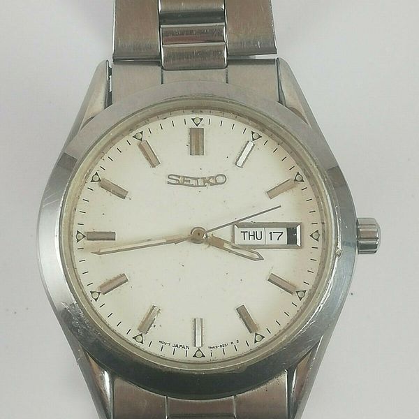 Vintage SEIKO 7N43-9070 One Jewel Japan Quartz Watch Working Condition ...