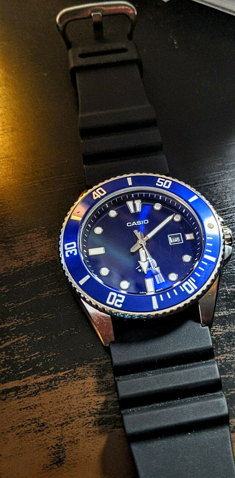 Casio MDV-106B-2AVCF Wristwatch for Men Blue 200m Marlin | WatchCharts