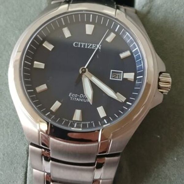 Citizen eco drive, sapphire , titanium mens watch. light at 82g. 43mm ...