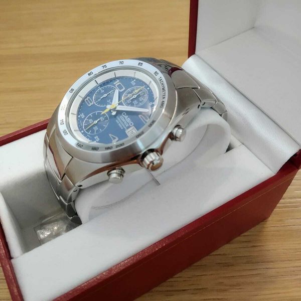 Casio EF-501 (2328) Men's Blue Dial Stainless Steel Stainless Steel ...