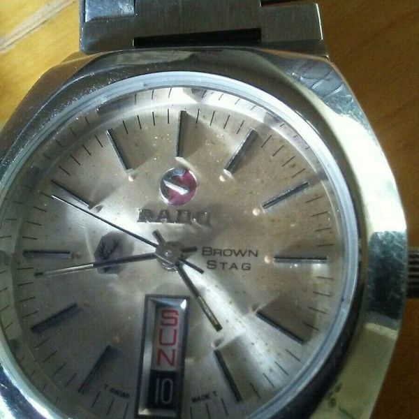 VINTAGE RADO BROWN STAG AUTOMATIC MEN WATCH WATER SEALED | WatchCharts