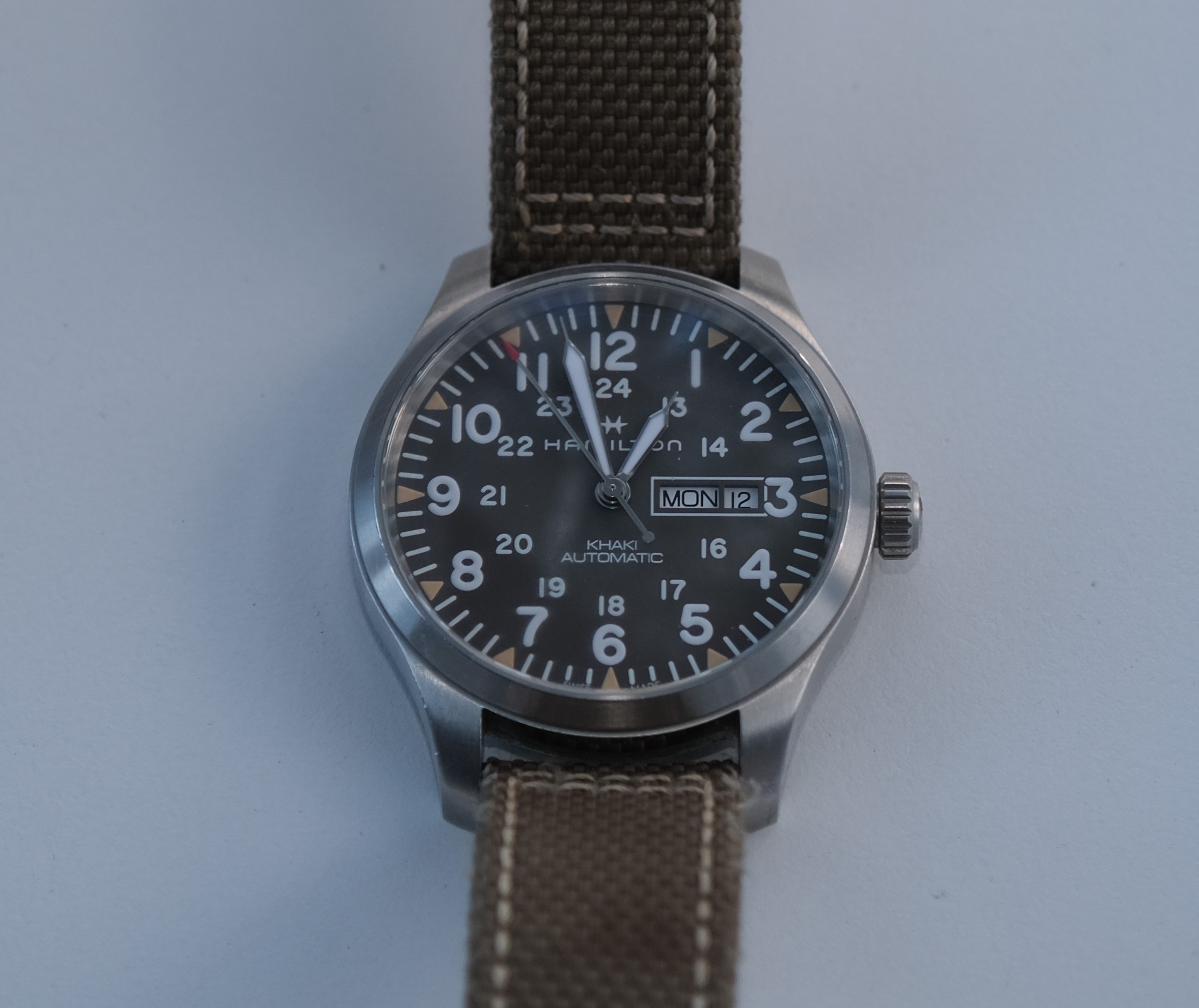 [£500 GBP] FS Hamilton Khaki Field Day Date Auto - Grey dial | WatchCharts